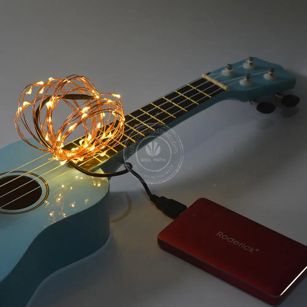 33ft 100leds warm white copper wire string light for decorative wedding ...