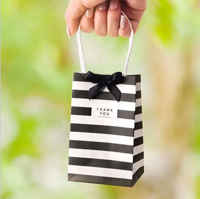 20pcs Small Gift Bag with Handles Wedding Decoration Paper Gift Bag for ...