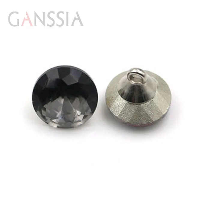 10pcs/lot High-grade Black Crystal Button Imitation Gemstone Button ...