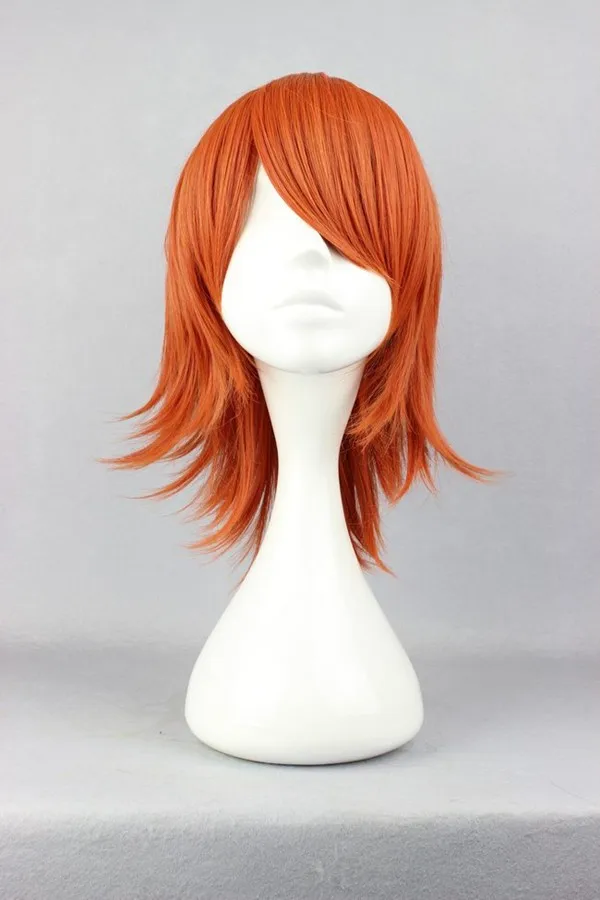 Free Shipping Anime One Piece Nami Cosplay Wig Women Short Orange Red ...