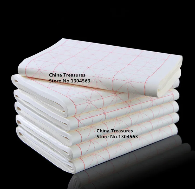 100sheets 34cm*68cm Chinese Checks Xuan Paper For Calligraphy Rice ...