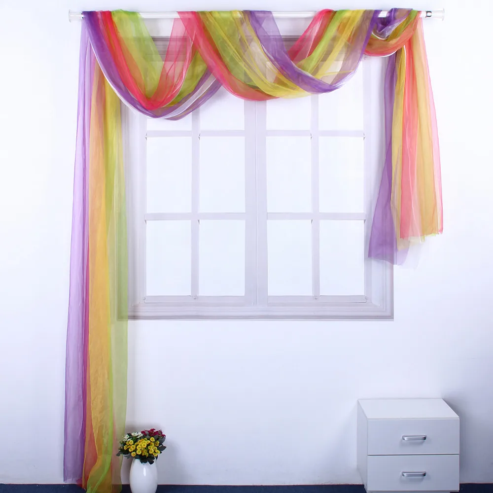 Aliexpress.com : Buy 5x1.5m Elegant Rainbow Curtains Bedroom Living ...