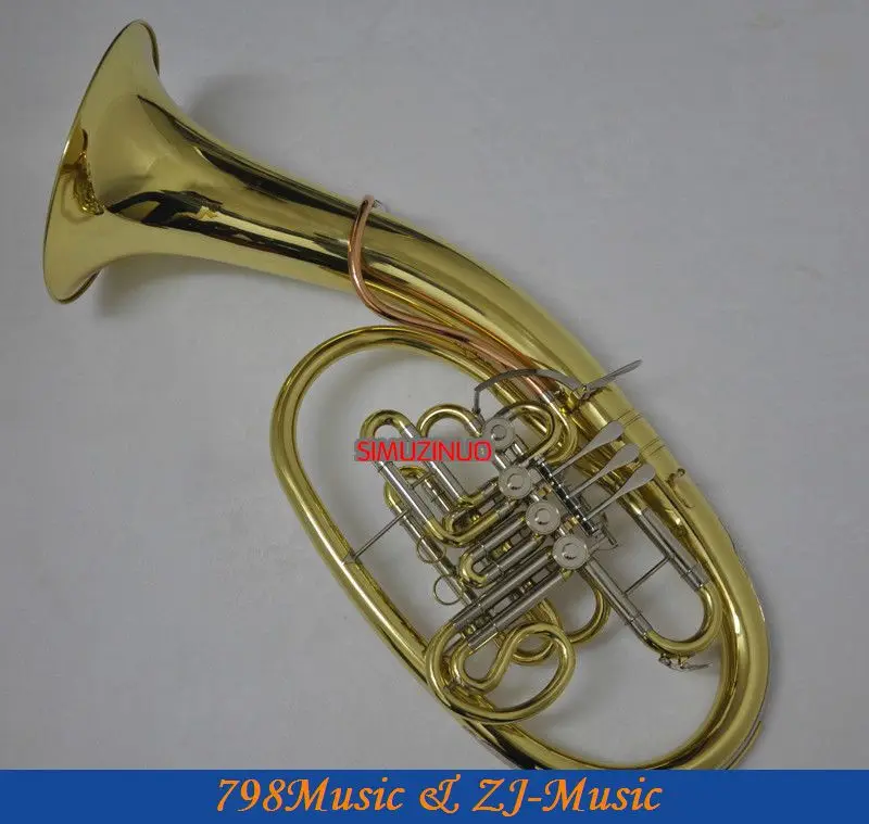 Professional Gold Brass Wagner Horn F/bb Tuba Cupronickel Tuning Pipe ...