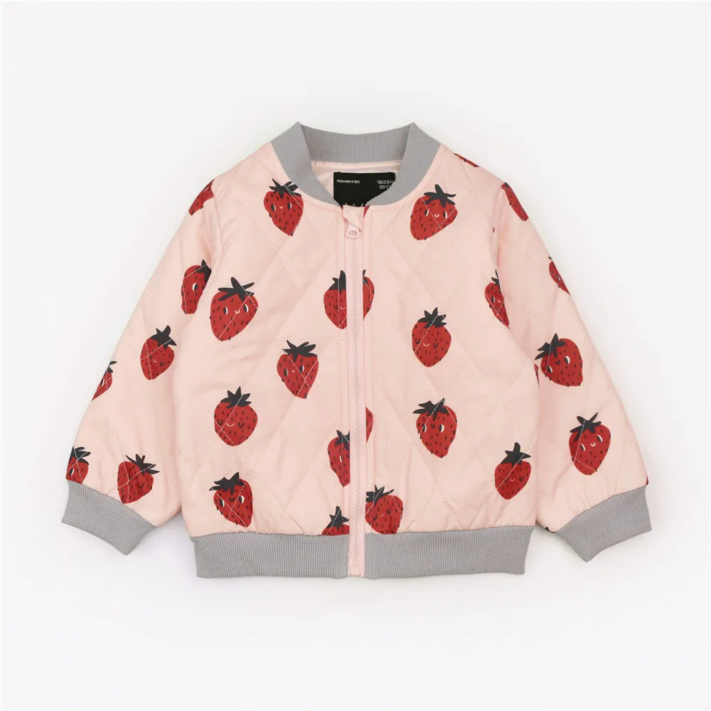 2021 Kids Strawberry Coat Jacket Winter Girls Clothing Vestidos ...