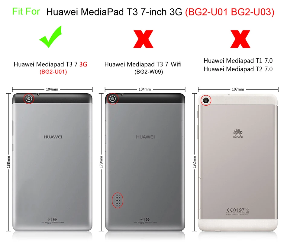 МТТ чехол для huawei MediaPad T3 7,0 3g кожаный чехол-книжка с рисунком ...