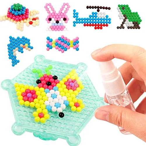 DIY Water Spray Magic Aqua Beads Hand Making 3D Aquabeads Puzzle ...