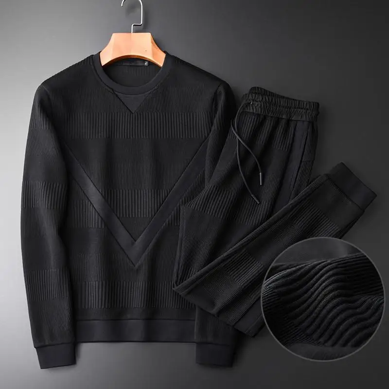 Minglu толстовка мужская высокое качество добавить толстый круглый воротник черный свитер с ...