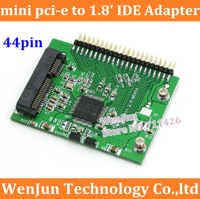 Free Shipping NEW 3.3V min pci e to 1.8' IDE Adapter Card 44pin 1.8 ...
