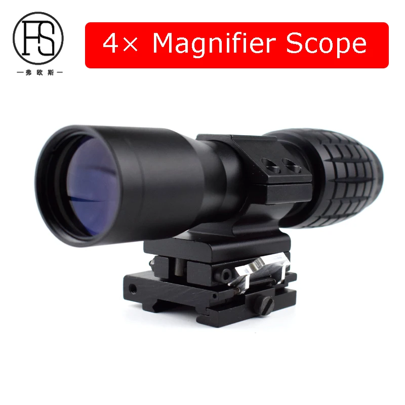 Tactical 4x Magnifier Scope For Airsoft Hunting Optics Military ...
