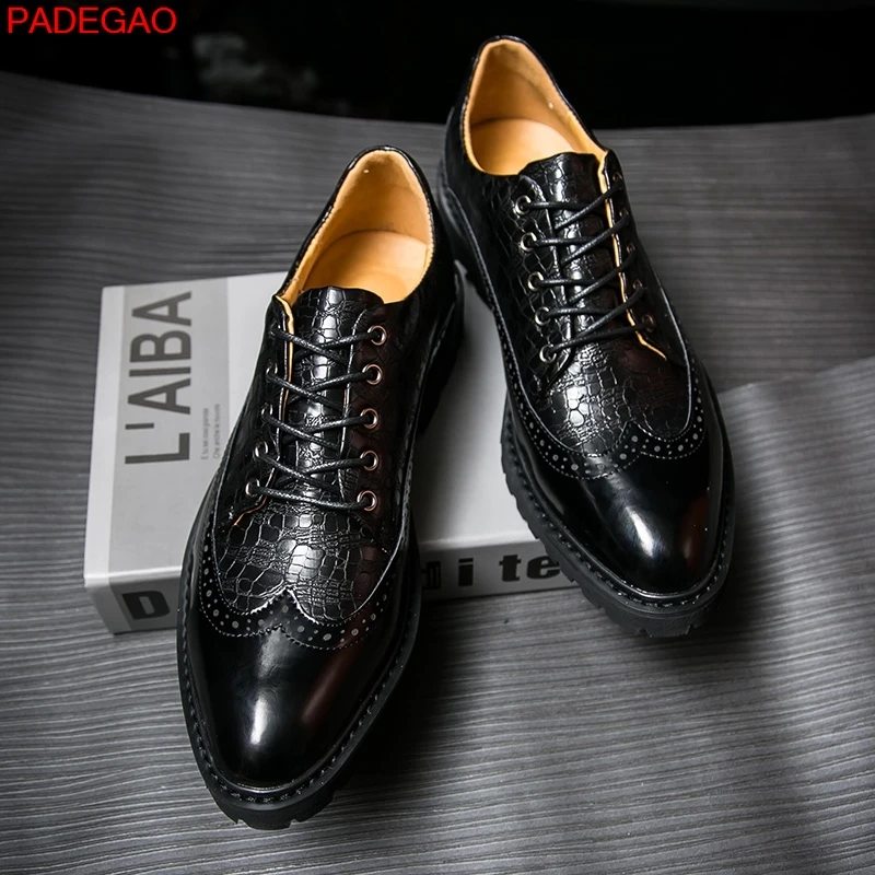 British bullock shoes men tide restoring ancient ways of carve patterns ...