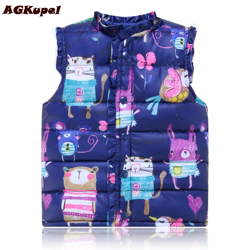 AGKupel Girls Vests Children Down Cotton Warm Vest Baby Girls Sweet ...