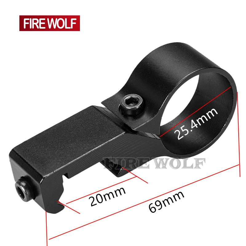 Offset Picatinny Rail Mount For Flashlight Scope Or Laser