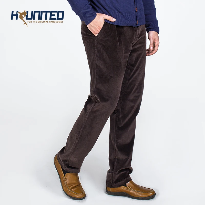 Free Shipping Casual Men Pants Big Tall Corduroy Mens Pants Trousers