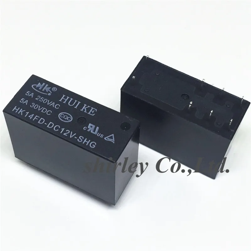 Free Shipping 100% New Original HUI KE Relay HK14FD DC12V SHG 5A 8 foot ...