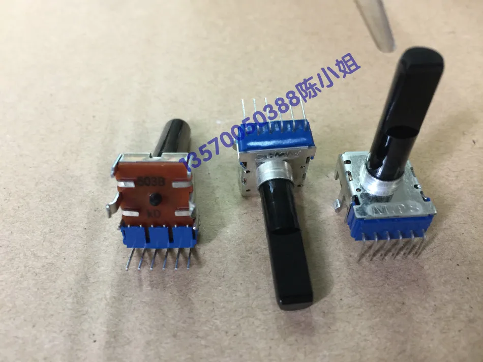 3pcs-ALPS-alpine-RK12L1230C2N-double-6-pin-potentiometer-B50K-axis-long ...
