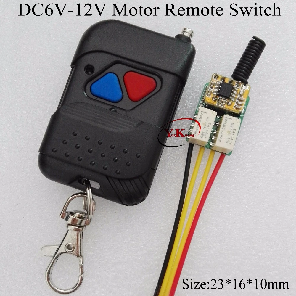 Mini Motor Remote Controller Dc 6v 7.4v 9v12v Motor Wireless Forwards ...