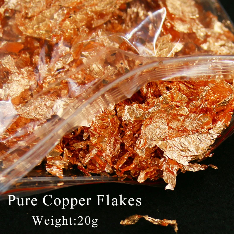 20 grams Red Copper flake rose gold ,fragment of imitation gold leaf ...