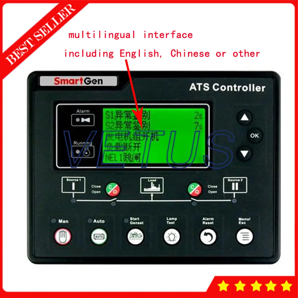 Multifunction Automatic measurement ATS Controller Intelligent dual ...