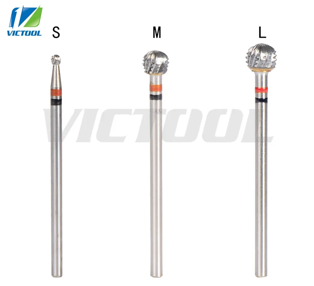 SALE 3 Sizes High Quality Tungsten Nail Drill Bits Ball Shape For ...