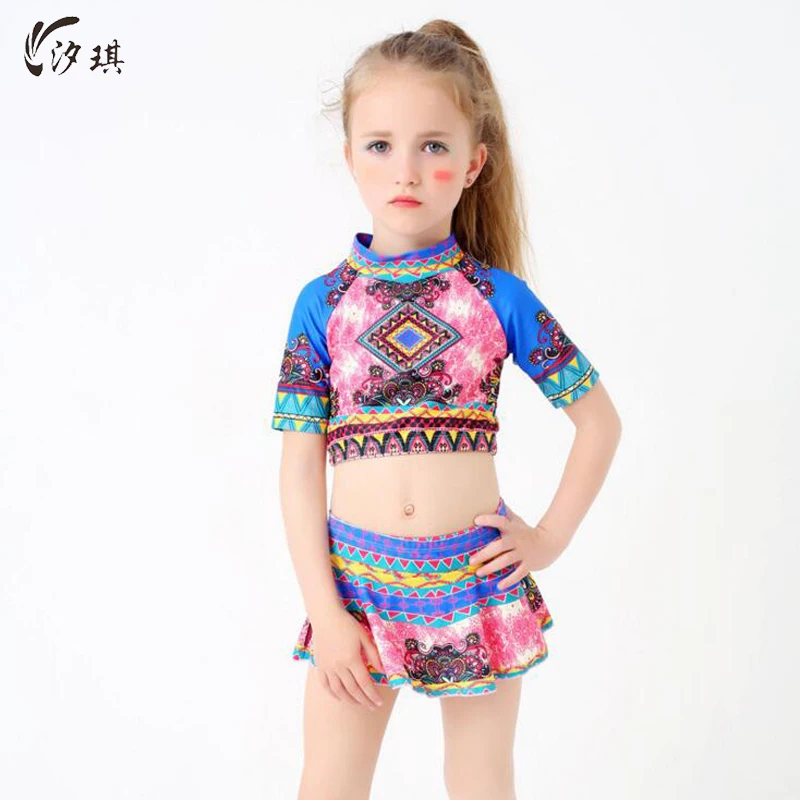 sunny eva girls swimwear Two Piece Bikini Girls bathing shorts for kids ...