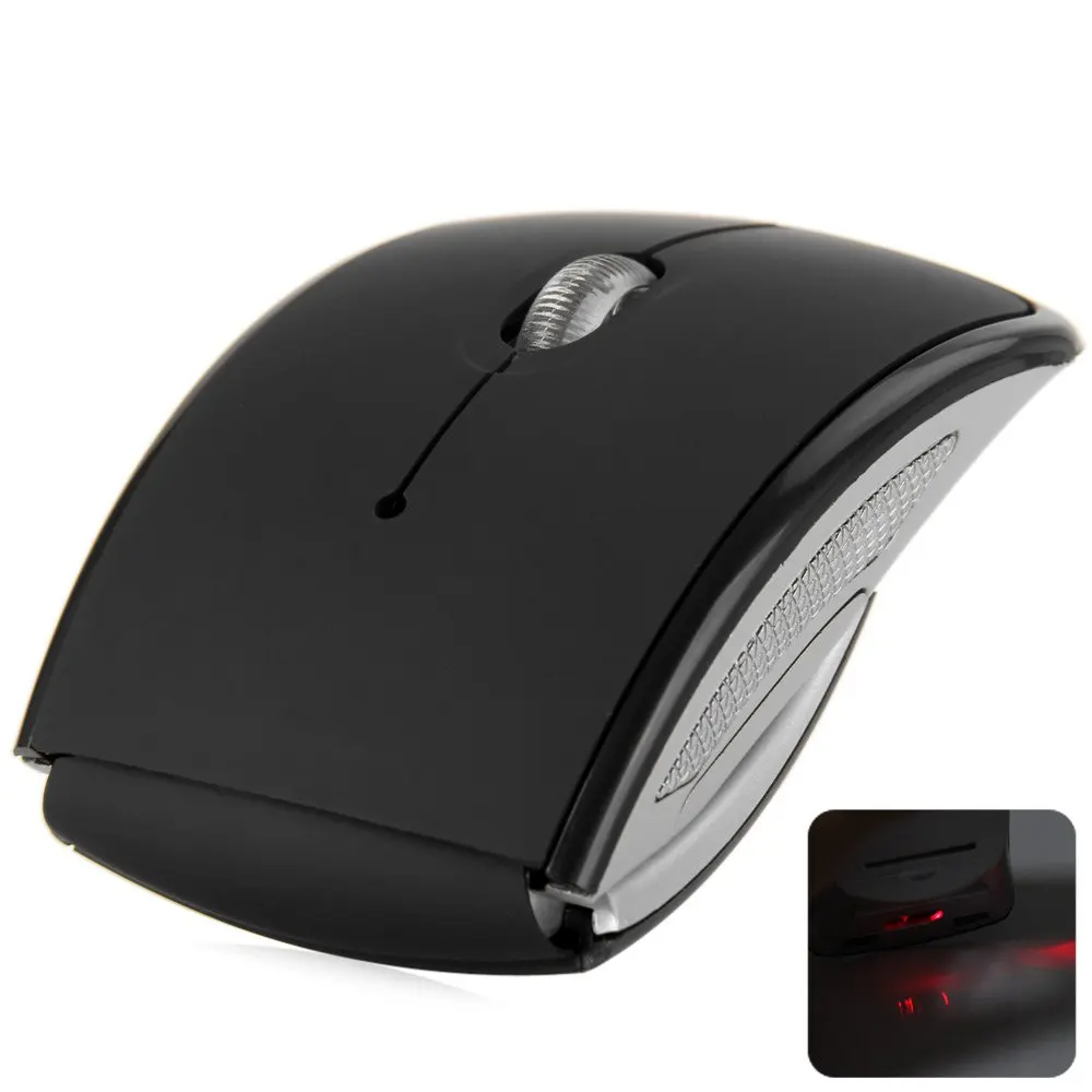 E05 1600DPI 2.4GHz Foldable Wireless Optical Mouse Ergonomically ...