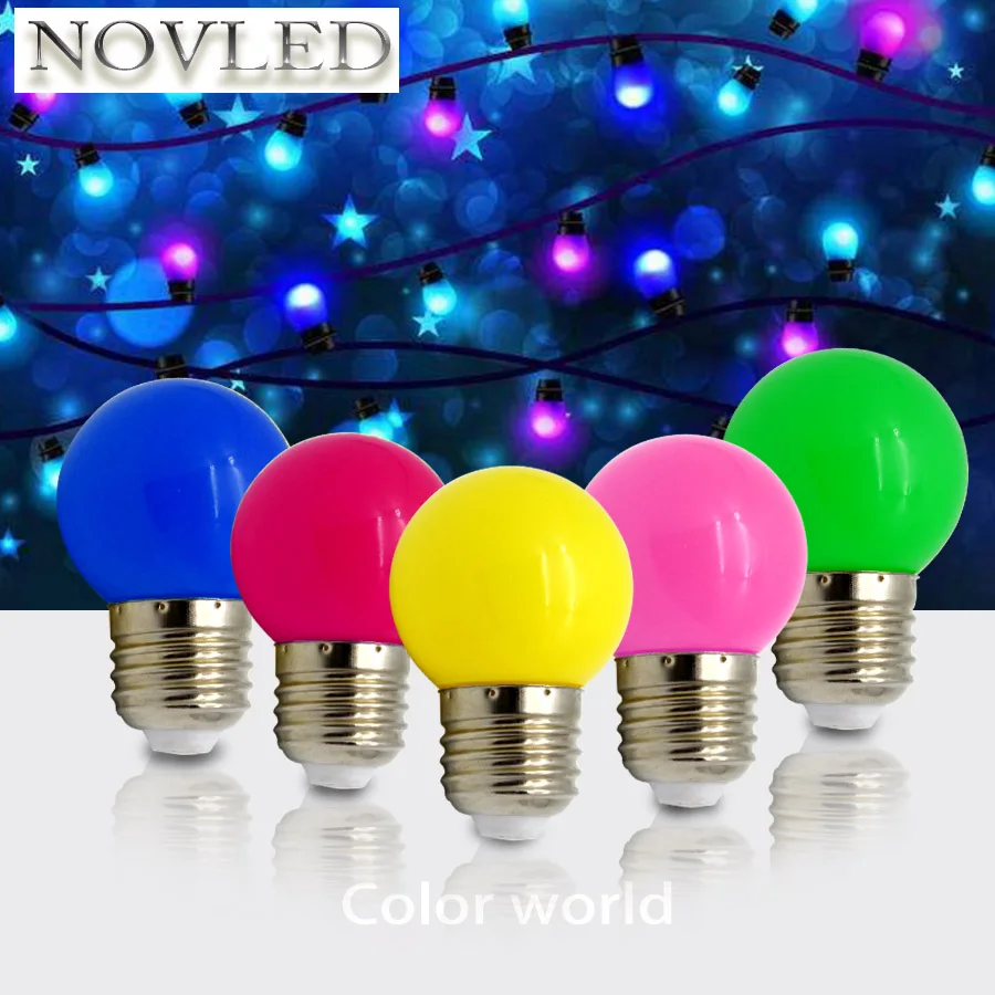 E27 1W 3W Colorful LED Bulb Globe Light Bar Party Lights Holiday LED ...