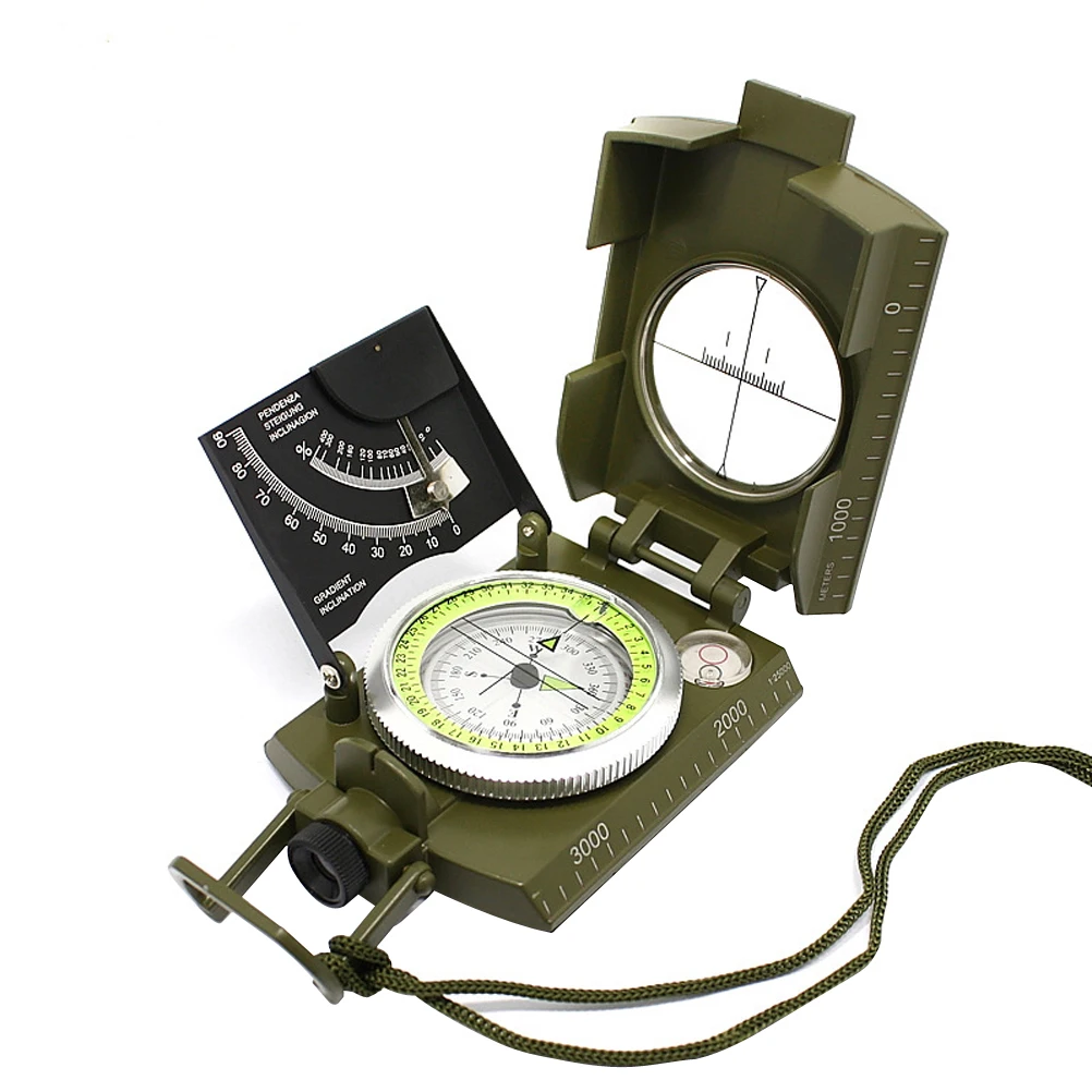 Professional Metal Sighting Compass Portable Dial Hiking Compass with ...