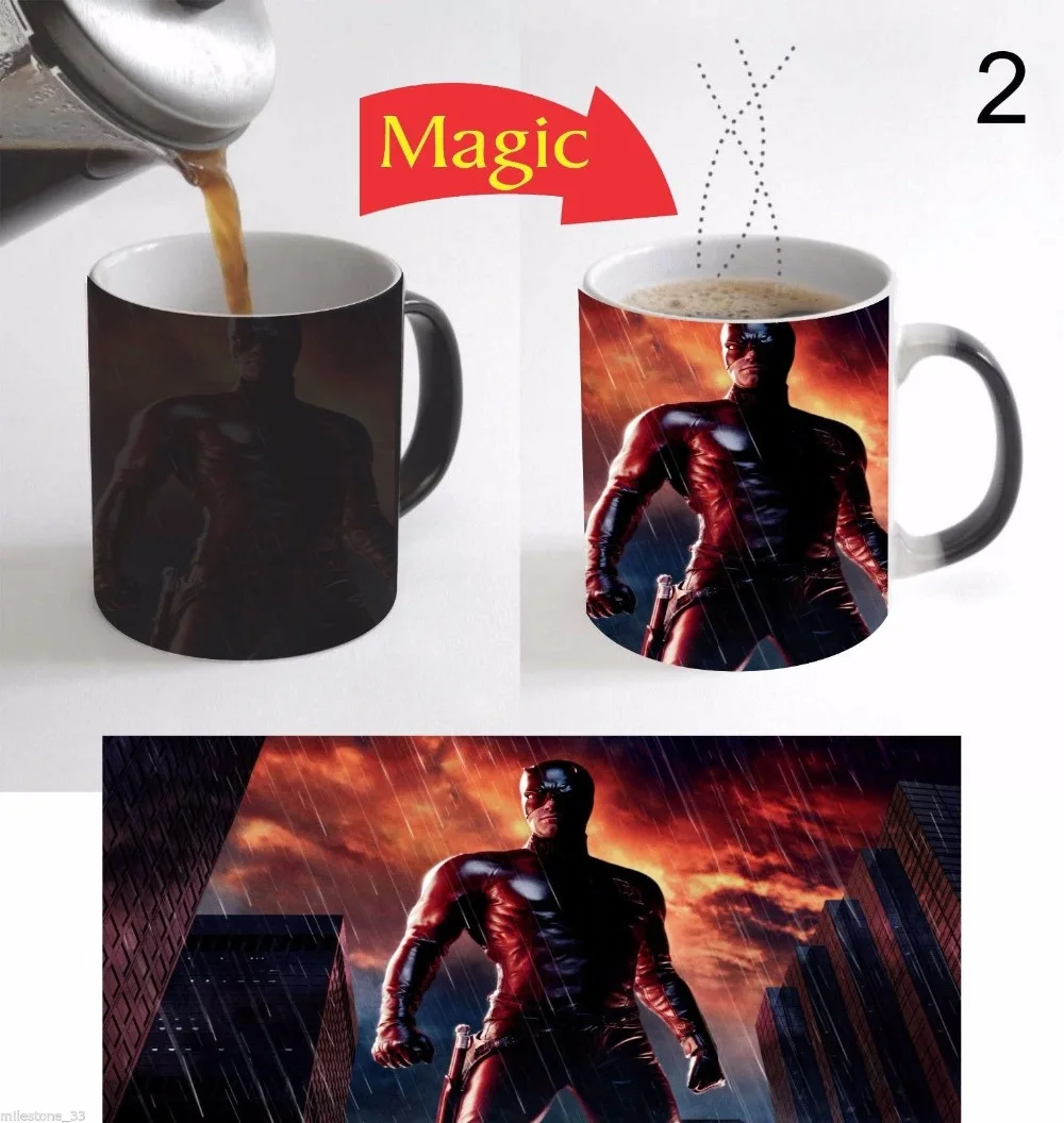 Daredevil Mugs Coffee Mug Heat Changing Color Hot Reactive Heat ...