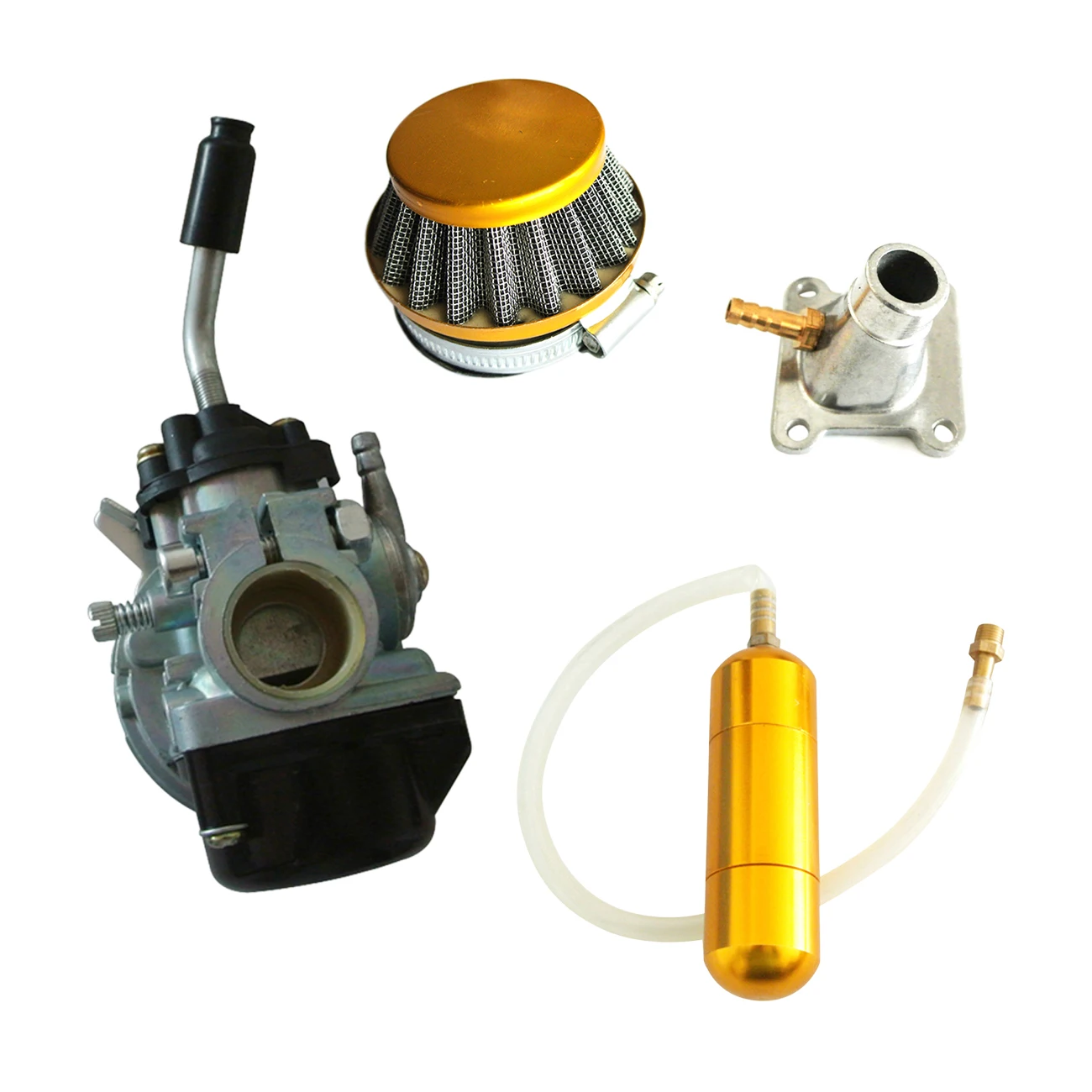 Power Boost Bottle Intake Inlet Manifold & Carb For 47/49cc Mini Pocket ...