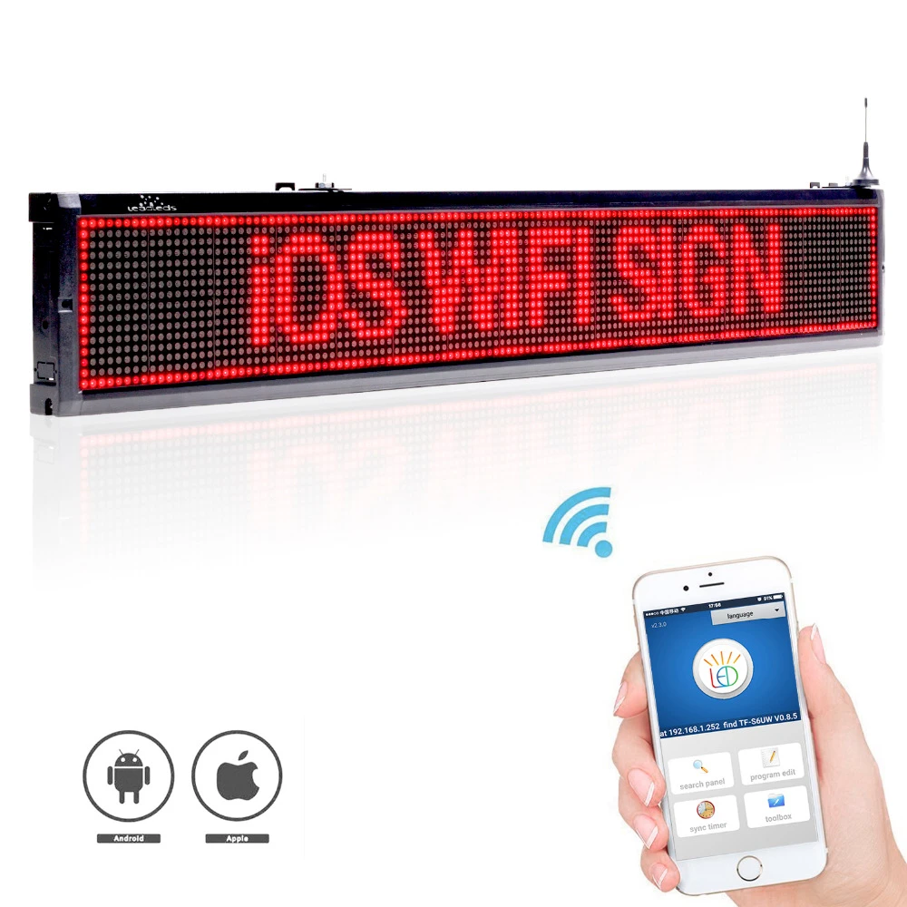 101cm Wifi Wireless Remote Programmable Advertising Led Text ...