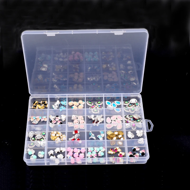 Big Discount 1pcs 24 Slots Transparent Plastic Storage Box Organizer ...