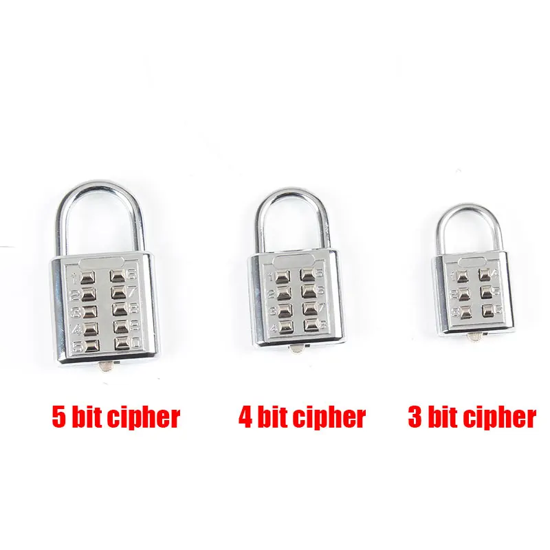 Code padlock Button Combination Padlock Digit Push Password Lock for ...
