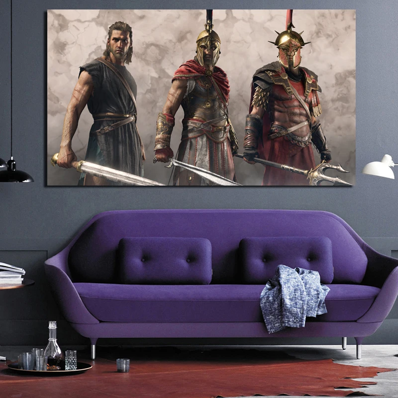 Assassins Creed Odyssey Spartan Canvas Painting Prints Living Room Home ...