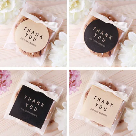 400 classic thank you gift seal stickers,bakery gfit cookie packaging ...