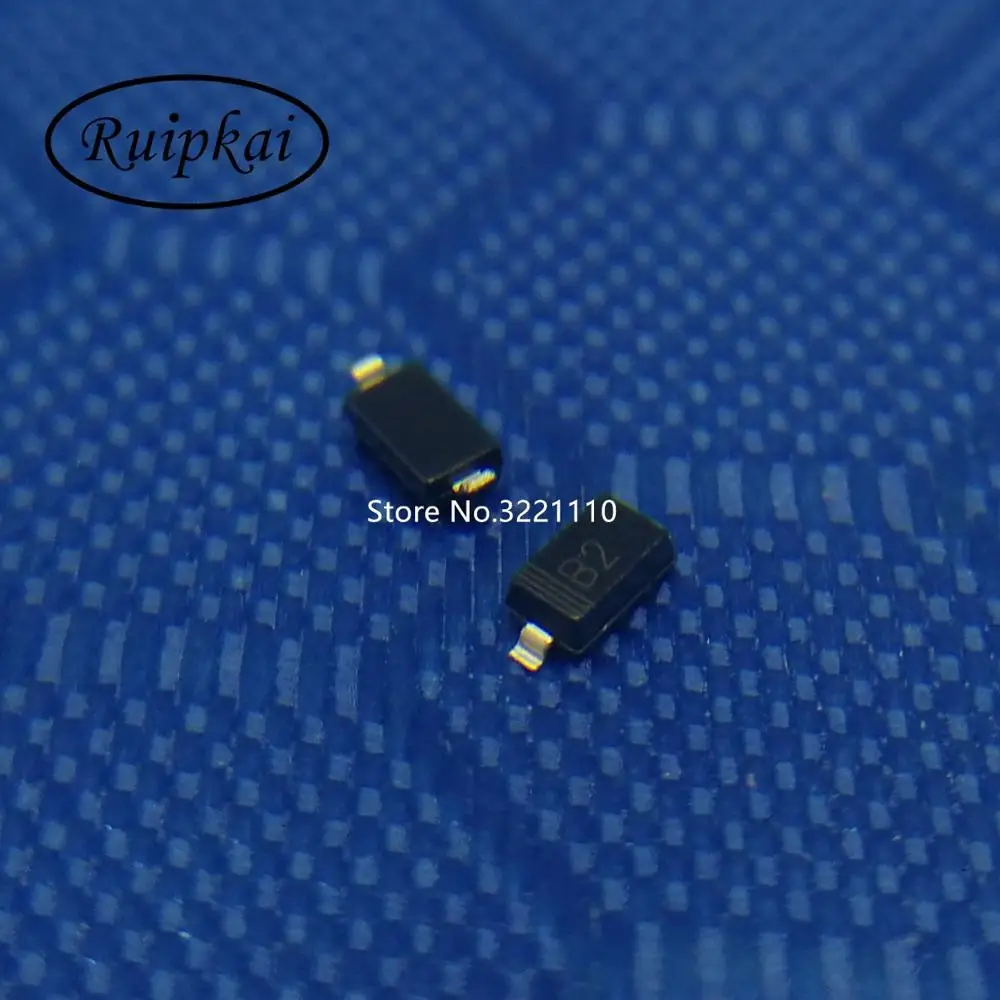 100 개 MBR0520 SOD 123 마킹: B2/R2 0.5 Amp 쇼트 키 정류기 20 볼트 SMD 쇼트 키 다이오드 ...
