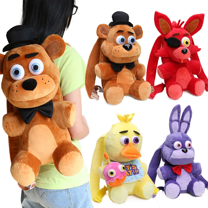 33 cm FNAF Freddy Fazbear Foxy Zaino Peluche Della Chica Bonnie Orso D ...