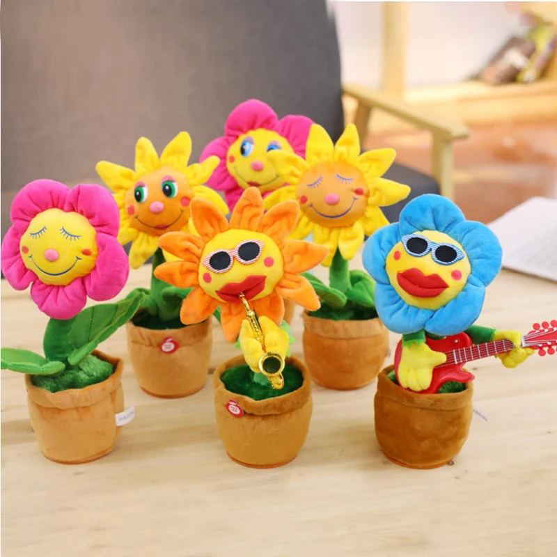 Saxophone sun flower music dancing singing electric plush enchanting ...