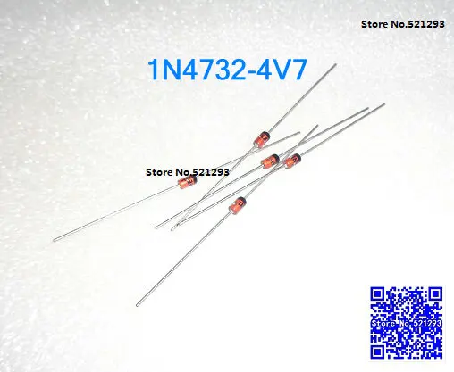Free Shipping 1W DIP Zener Diode 1N4732 IN4732A 4V7 (250PCS/Lot)|zener ...