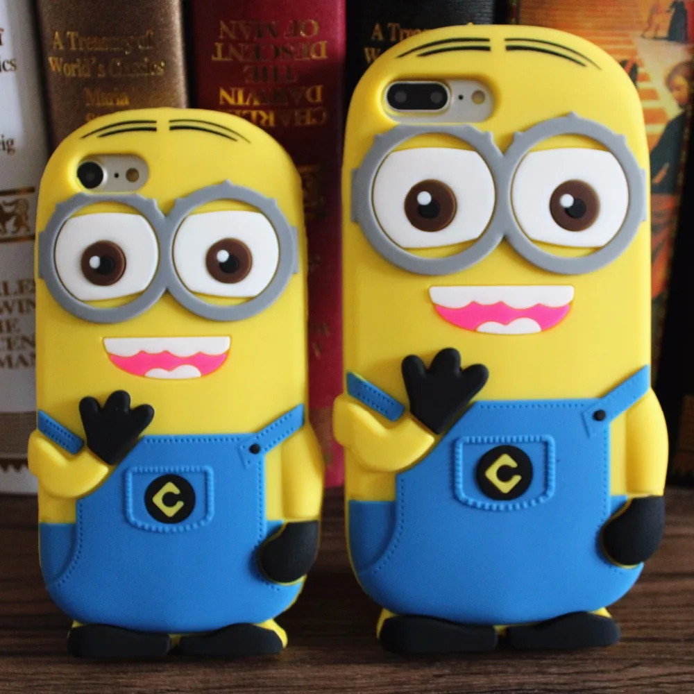 NEW!!! Original Fashion 3D Cartoon small yellow people soft Rubber ...