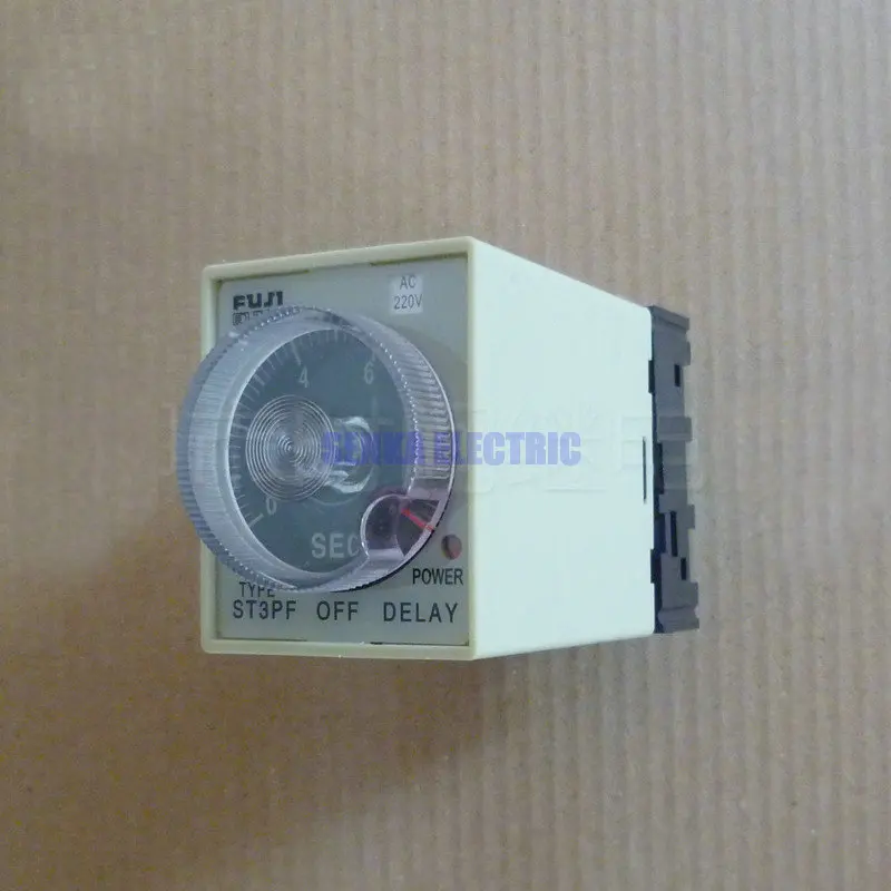 ST3 ST3PF AC220V Power Off 5S/10S/30S/60S Delay Timer with Soket Base 8 ...