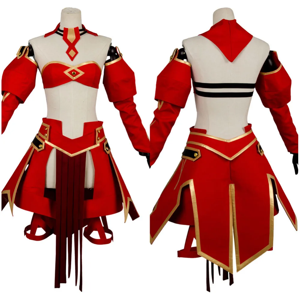 Fate Grand Order/Apocrypha coplay FA Saber of Red Mordred Costume Red ...
