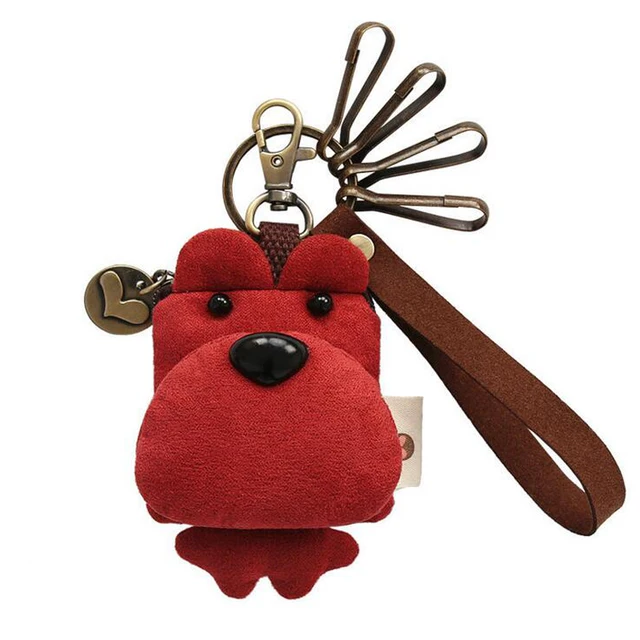 Velvet Animal Print Zippered Coin Purse Pouches With Keychain | IUCN Water