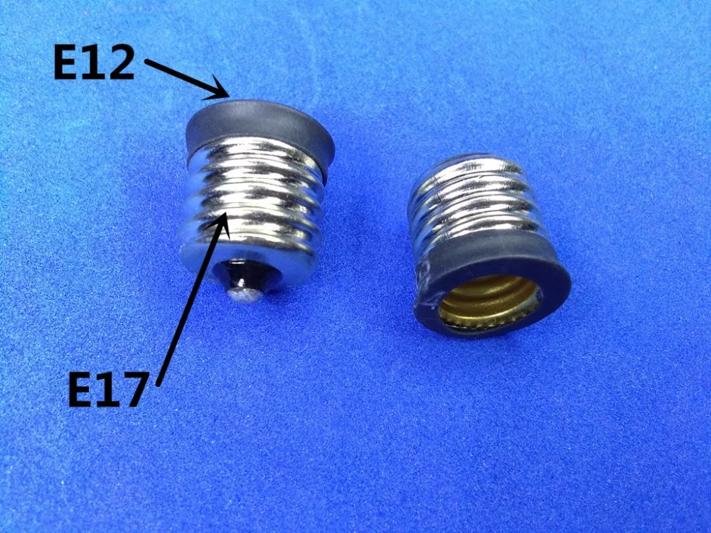 E17 to E12 Conversion lamp holder E17 Lamp Converter E17 turn to E12 lamp holder adapter Screw ...