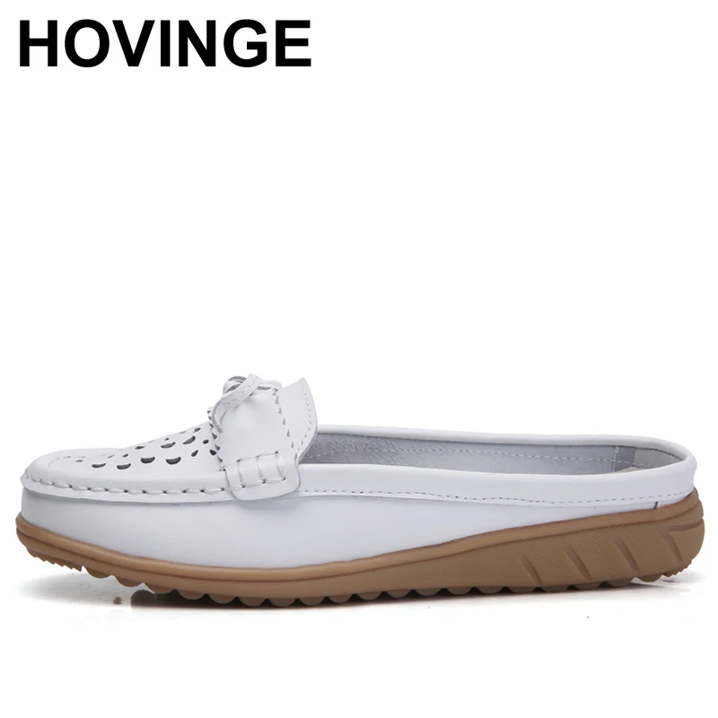 Hovingesummer Women Half Slippers Shoes Hollow Slip On Breathable ...