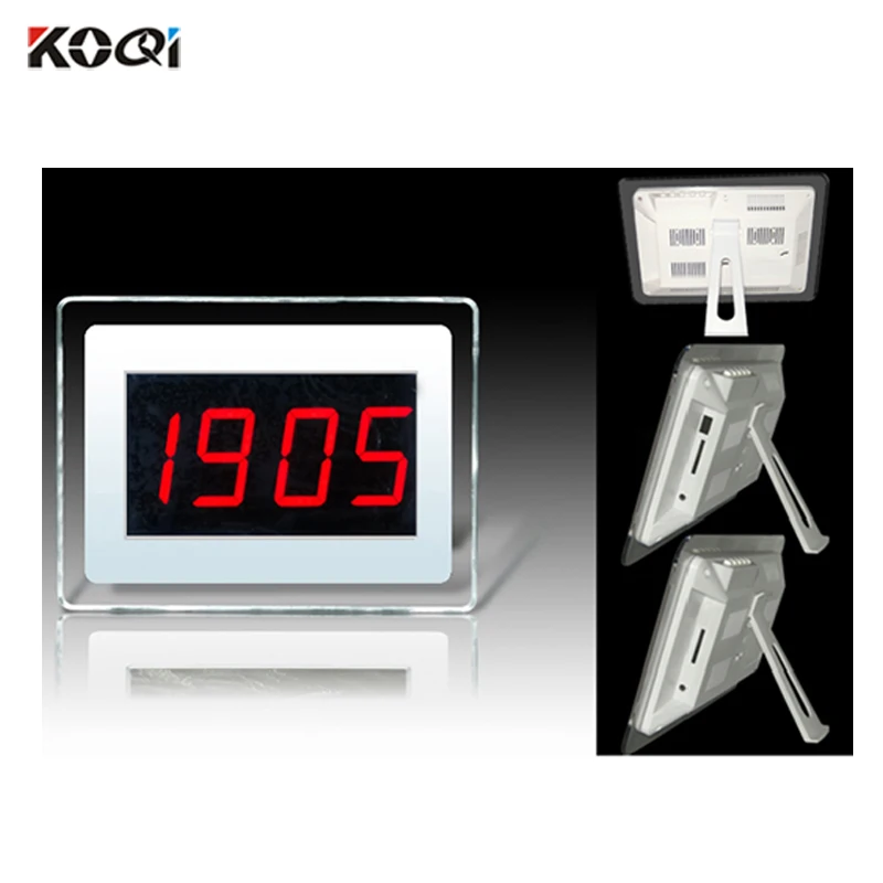 4-digit desktop LED screen display main host receiver with alphabet ...
