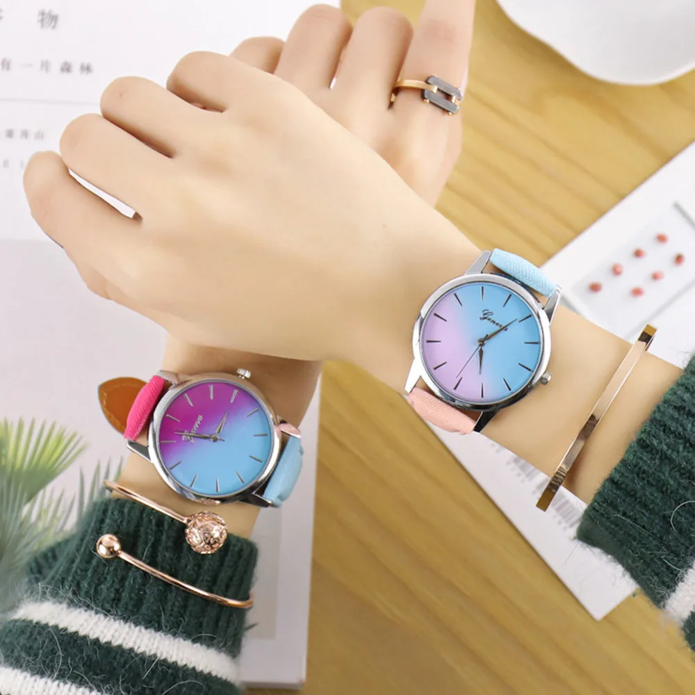 Beautiful Fashion Simple Watch Ladies Leather Belt For Gift Simple belt ...