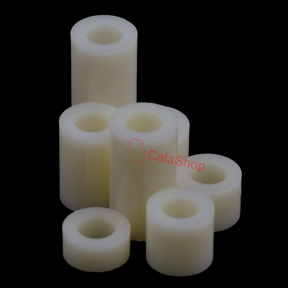 100-Pcs-Lot-M5-White-Plastic-Nylon-ABS-Round-Non-Threaded-Standoff ...