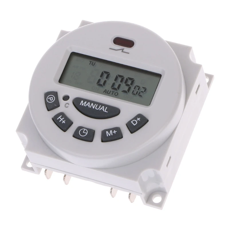 DC12V AC220V Time Switch Digital LCD Weekly Programmable Time Switch 