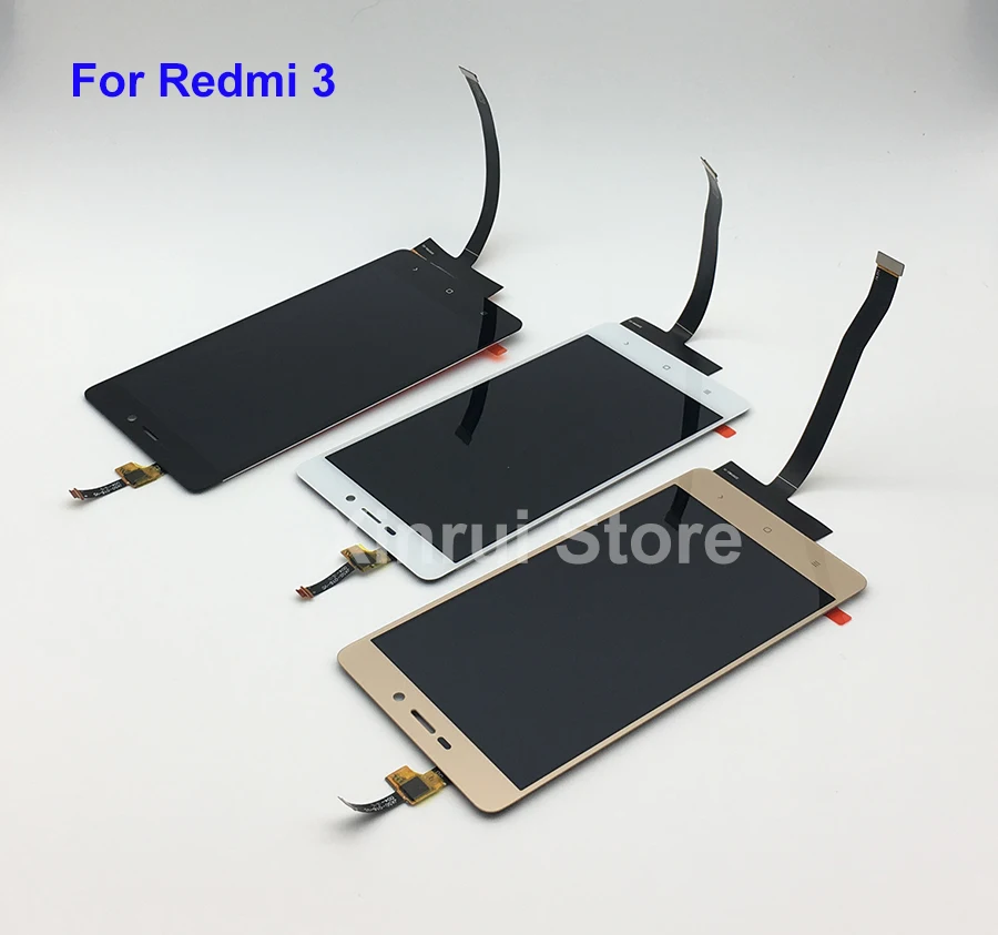 LCD For Redmi 3 Gold Black White Color With Touch Glass Digitizer ...