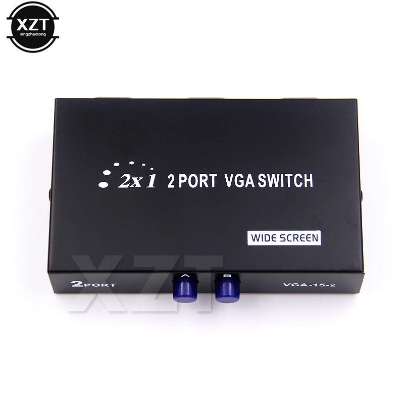 Newest 2 Port HD VGA SVGA Sharing Switch Box For LCD PC TV Monitor ...
